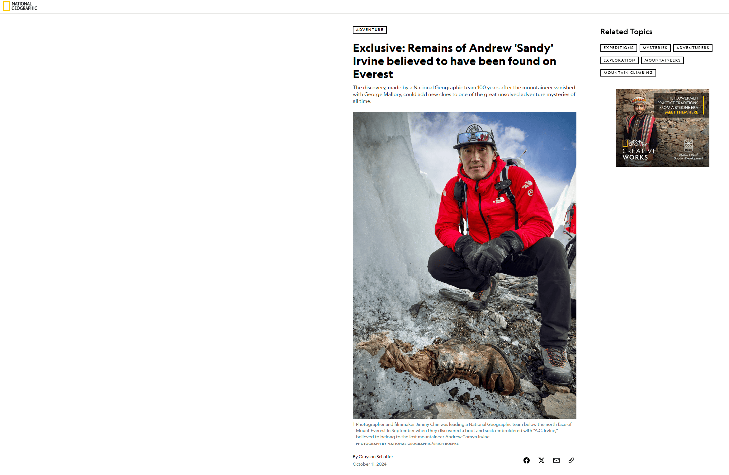 Irvine's Remains Discovered - Jake Norton